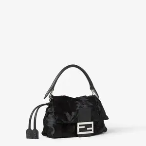 Fendi Baguette® Soft Small Black Cavallino Leather Mini-bag